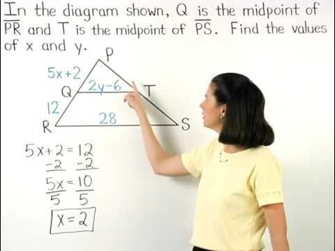 Midsegment of a Triangle | MathHelp.com - YouTube