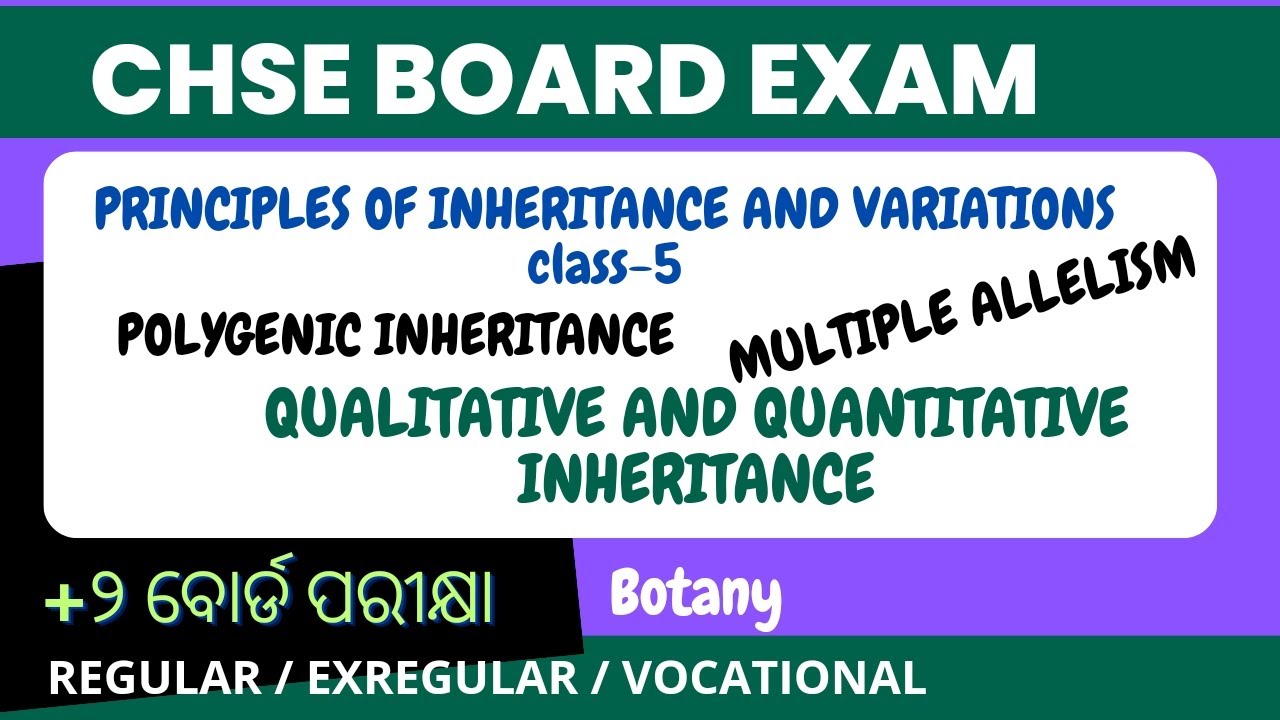 MULTIPLE ALLELISM || QUALITATIVE AND QUANTITATIVE INHERITANCE ...