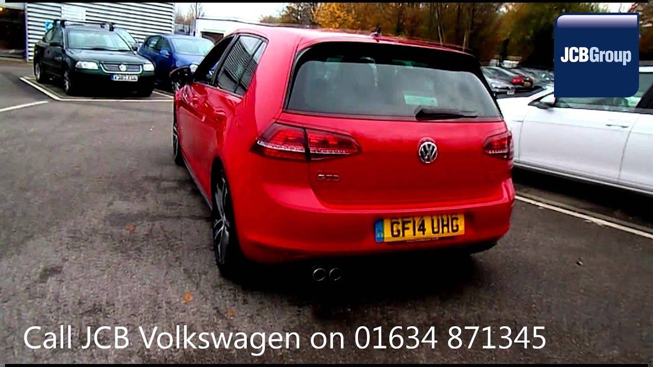 2014 Volkswagen Golf GTD 2l Red GF14UHG for sale at JCB VW Medway - YouTube