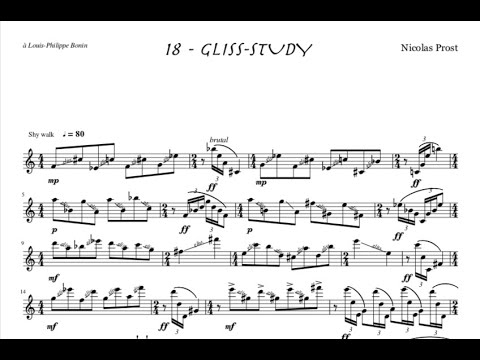 Gliss-Study from 18 Advanced Etudes for Saxophone (Nicolas PROST) - YouTube