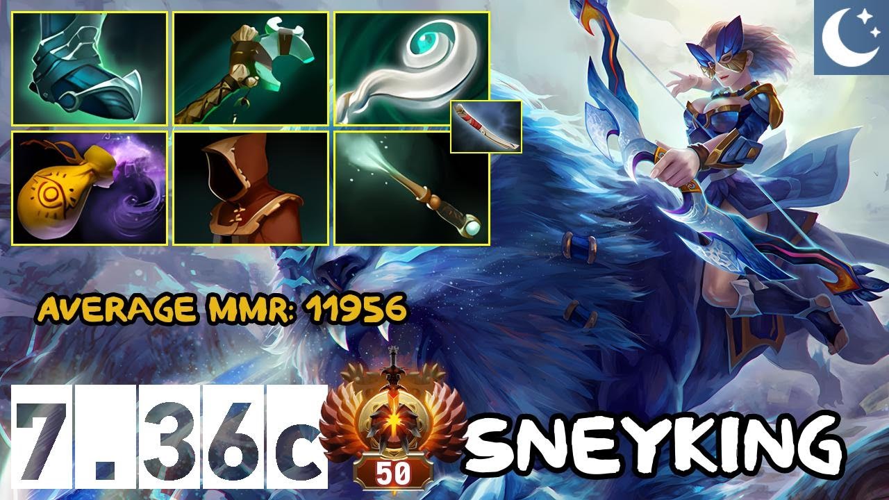 Moonlight Shadow Mirana | Average MMR: 11956 | Sneyking | 7.36c ...
