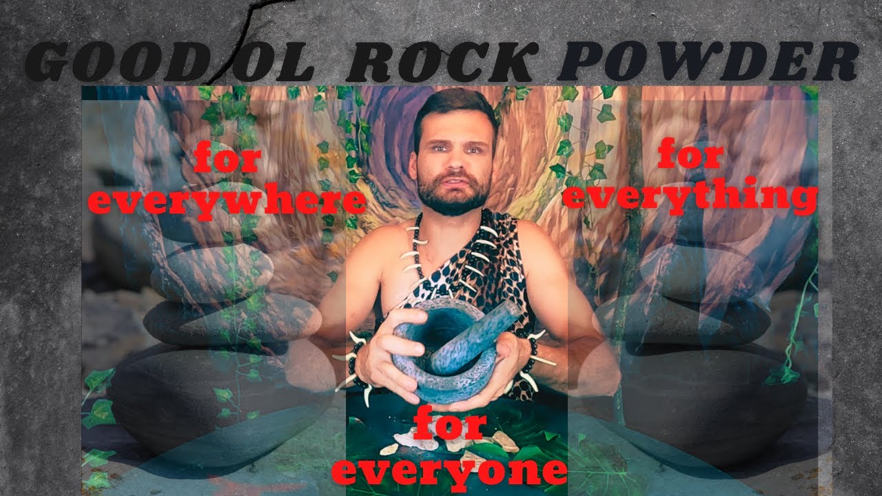 Crushing rocks into fine powder Caveman Style! - YouTube