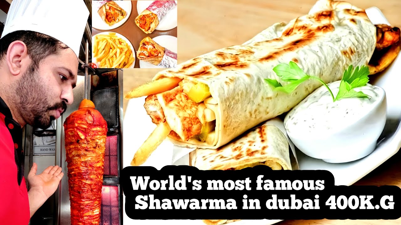 World's Most Famous Shawarma in Dubai |400k.g today #chickenshawarma # ...