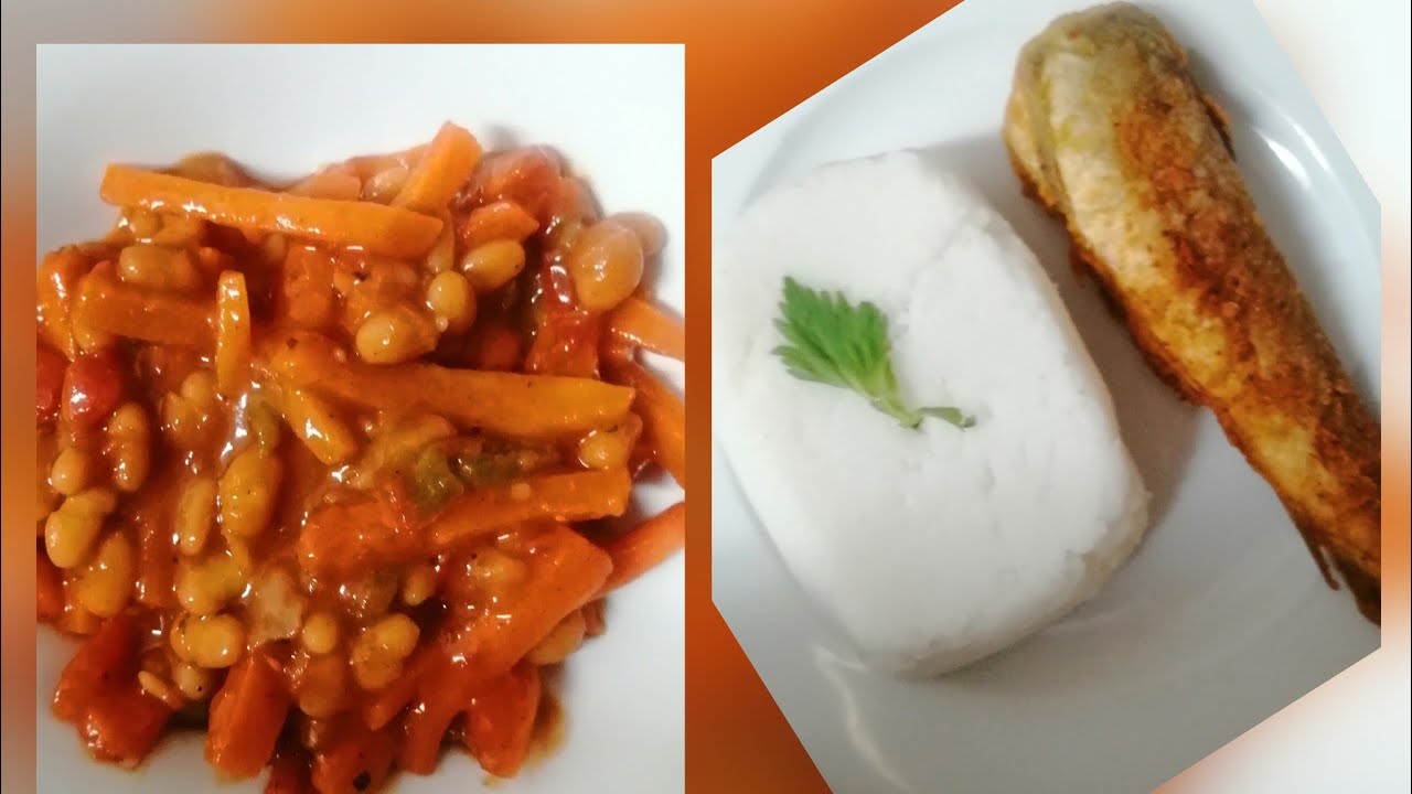 cooking dinner, chakalaka, fried fish & pap(South African staple food ...