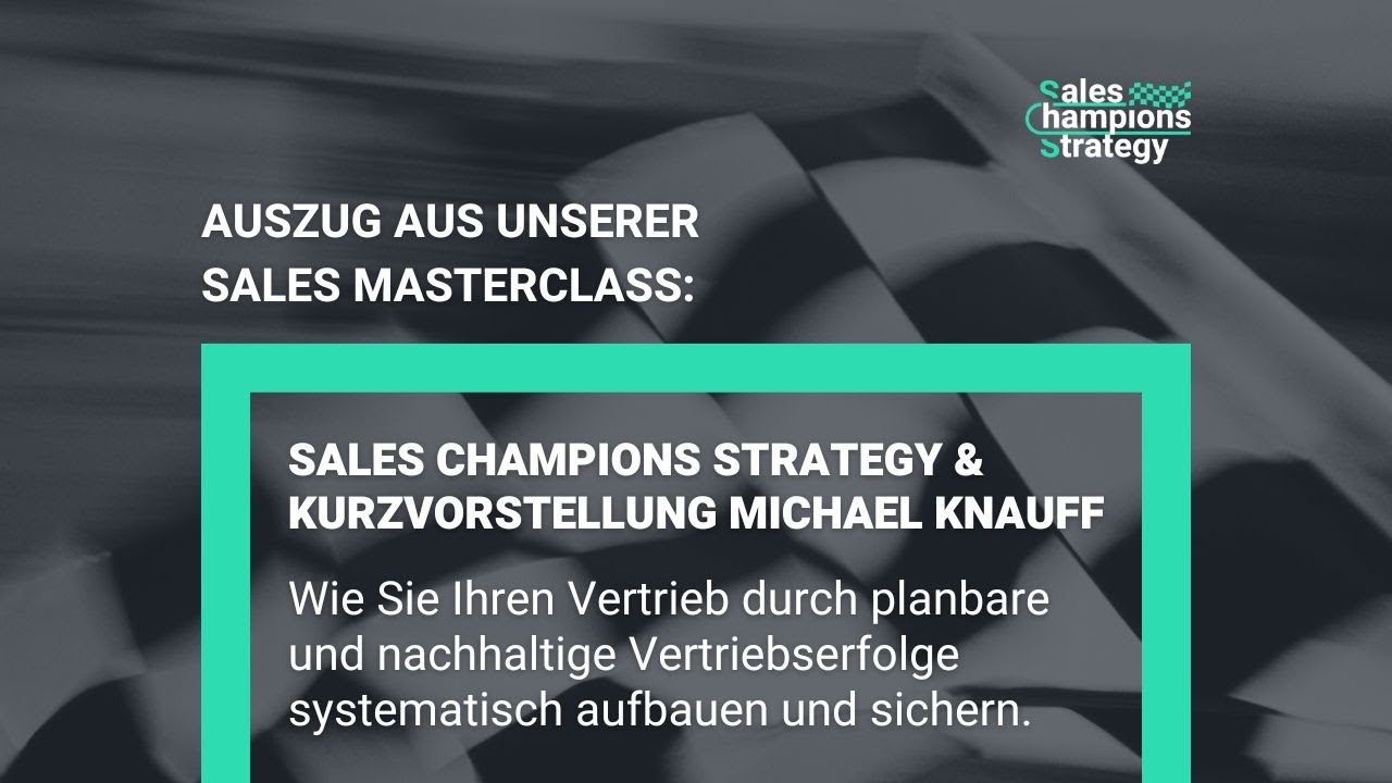 Kurzvorstellung Michael Knauff (Auszug aus unserer Sales Masterclass ...