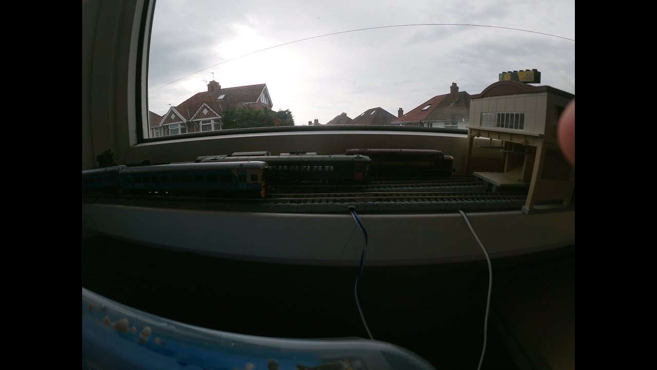 N Gauge compact layout on window sill - YouTube