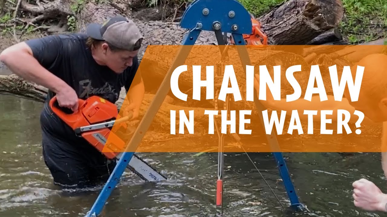 Running Chainsaws in the Water - YouTube