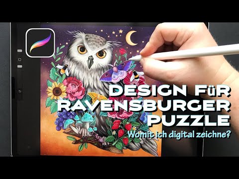 Ich male ein Puzzle Design für Ravensburger und verrate Euch welches Programm ich nutze 🎨