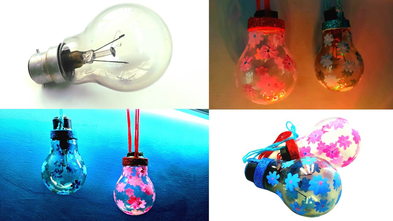 Fuse Bulb Reuse Ideas || Awesome Home Decoration Ideas from Waste Bulb ...