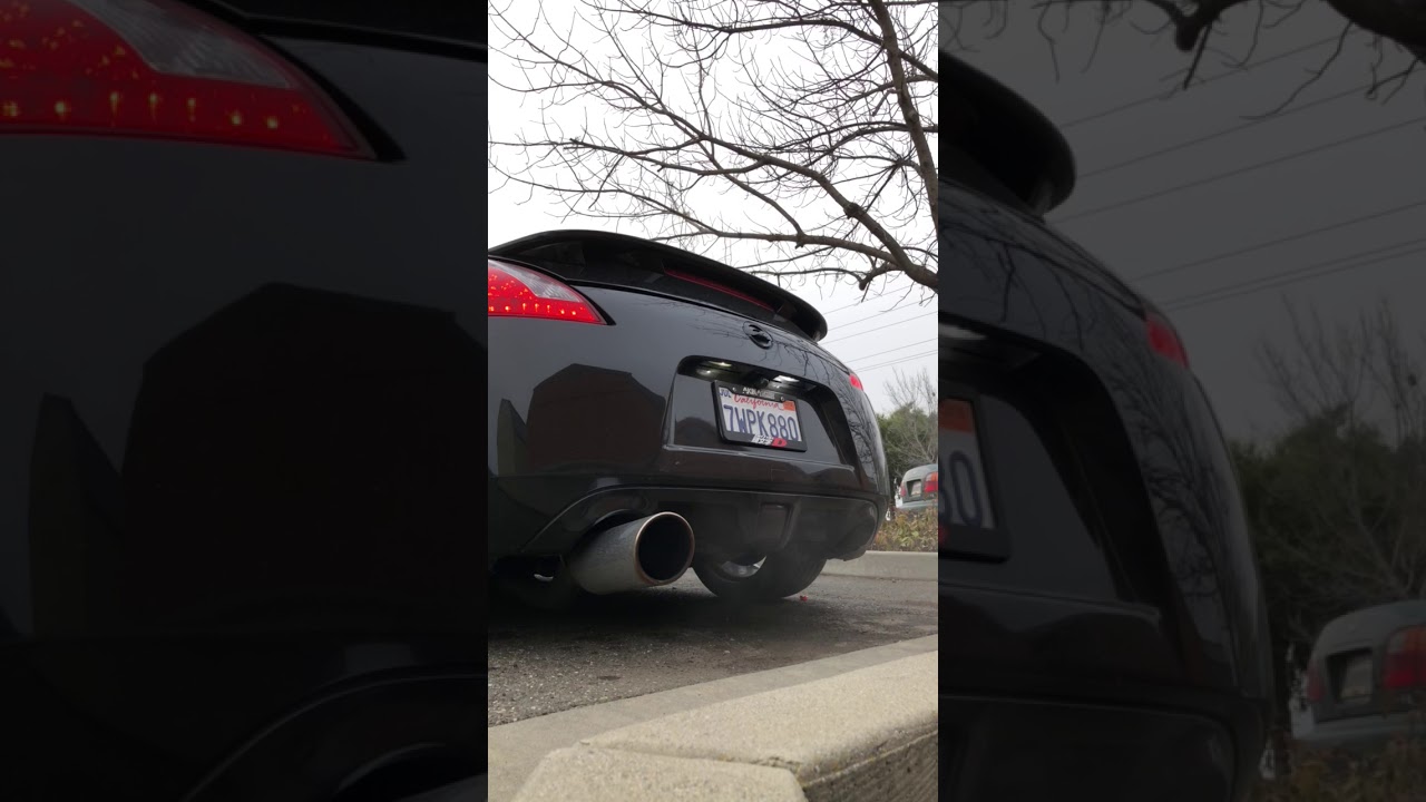 370Z Single Exit Straight Pipe Exhaust - YouTube