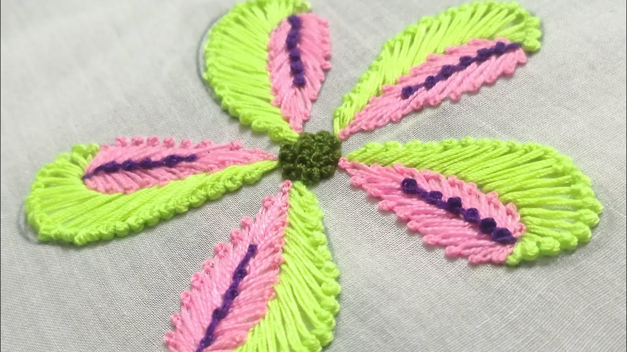 Beautiful flower design stitching || Easy and simple stitching tutorial ...
