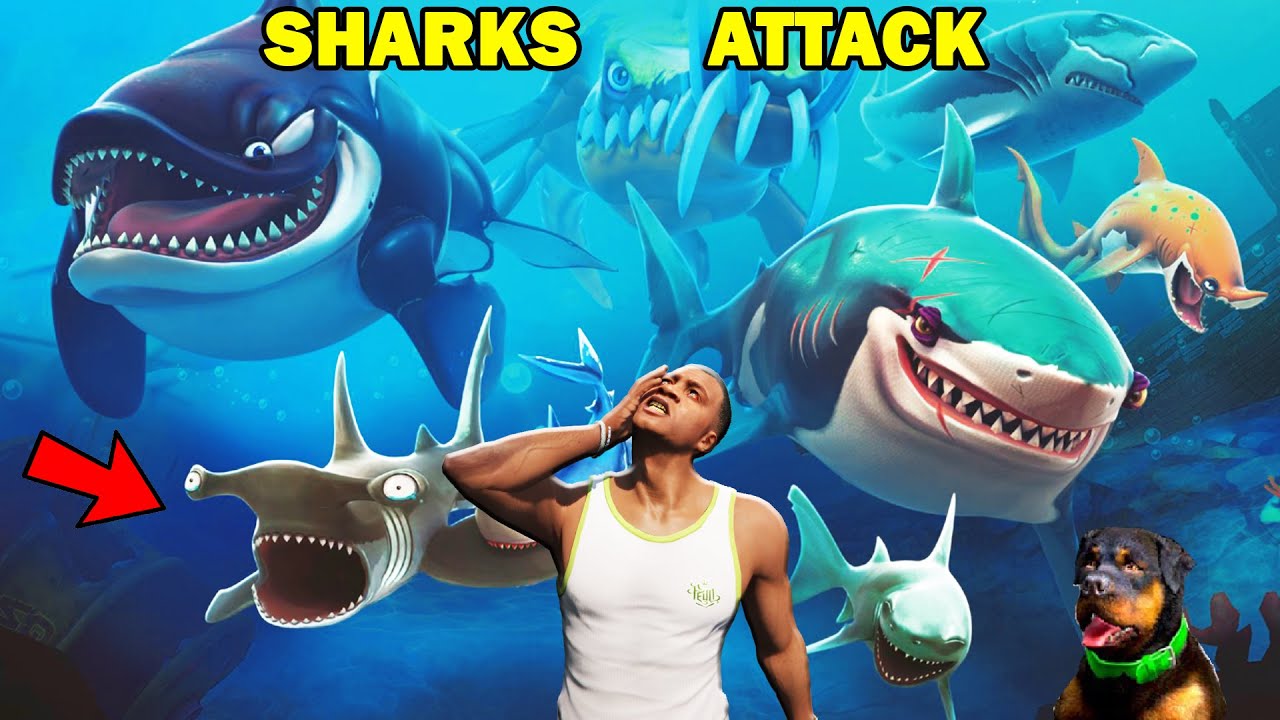 FRANKLIN Become Shark And Fight Sea Monster In Sea | CHOP VS FRANKLIN ...