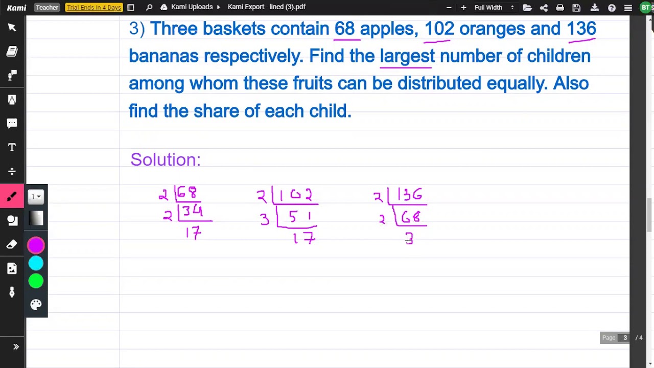 Word Problems on H.C.F - YouTube