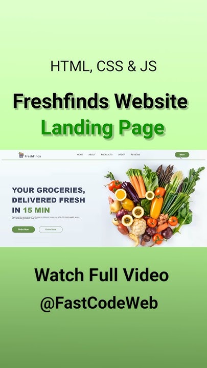 How to Create Grocery Website Using HTML & CSS | Fast Code - YouTube