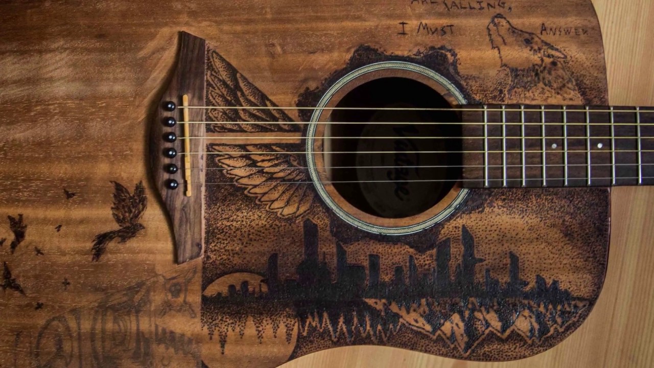 Wood Burning Designs Guitar