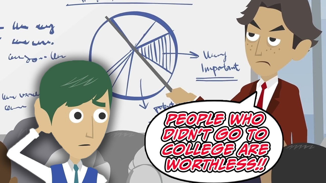 My boss fired me because I didn't go to college… [Text + Animation ...
