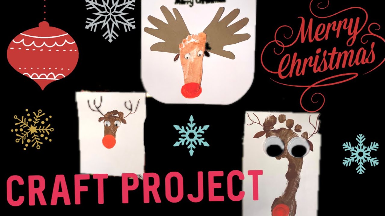 Christmas Art & Craft with The Family Hands & Feet Reindeer Family ...