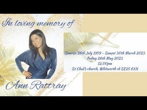 Ann Rattray Funeral Service - YouTube