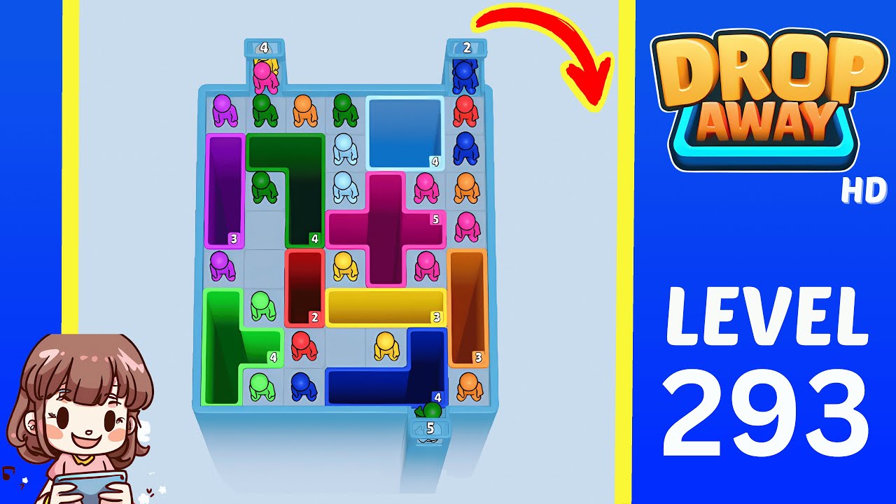 Drop Away Level 293 Solution Walkthrough - YouTube