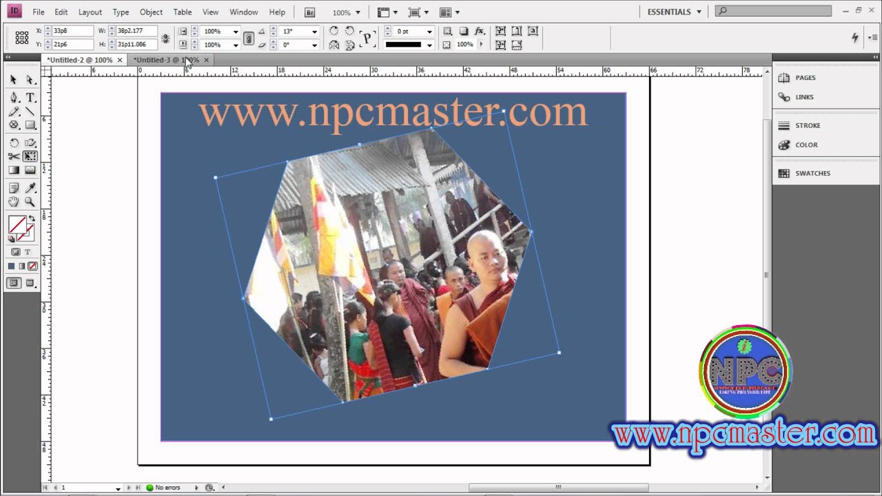 19 Using Free Transform tool in Adobe InDesign CS4 Sinhala HD - YouTube