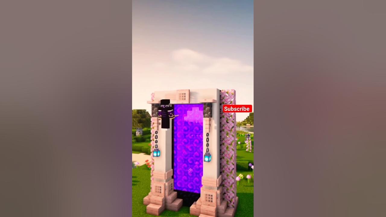 Cherry Blossom Nether Portal Design For Minecraft #minecraft # ...