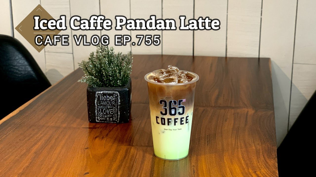 Cafe Vlog EP.755 | Iced Caffe Pandan Latte | Coffee pandan | How to make coffee drinks - YouTube