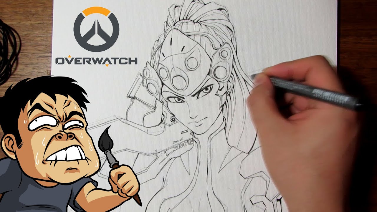 Dibujando a WidowMaker (Overwatch) Pt 1 por @ShukeiArt - YouTube