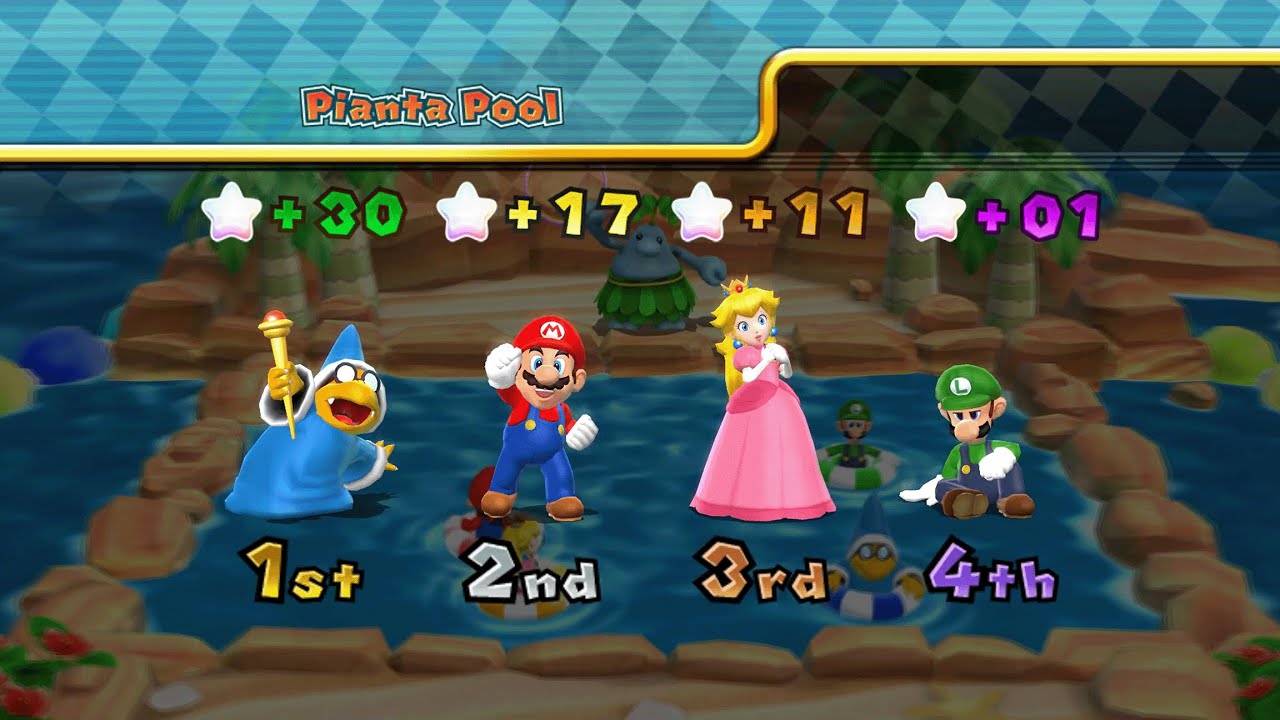 Mario Party 9 - Magikoopa vs Mario vs Luigi vs Peach - Toad Road - YouTube