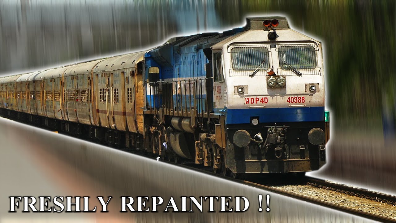 FRESHLY REPAINTED, Bright and Shining DIESEL ENGINE | Indian Railways ...