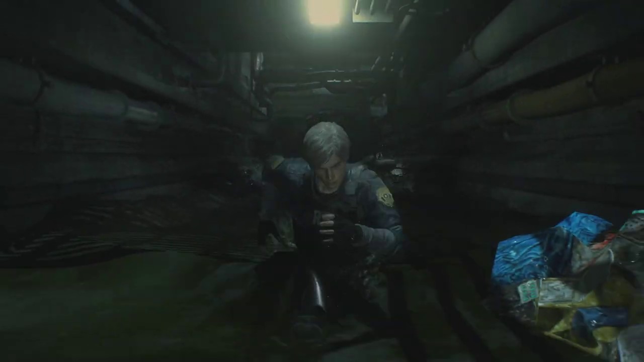 Resident Evil 2 remake all scenes - Alligator attacks - YouTube