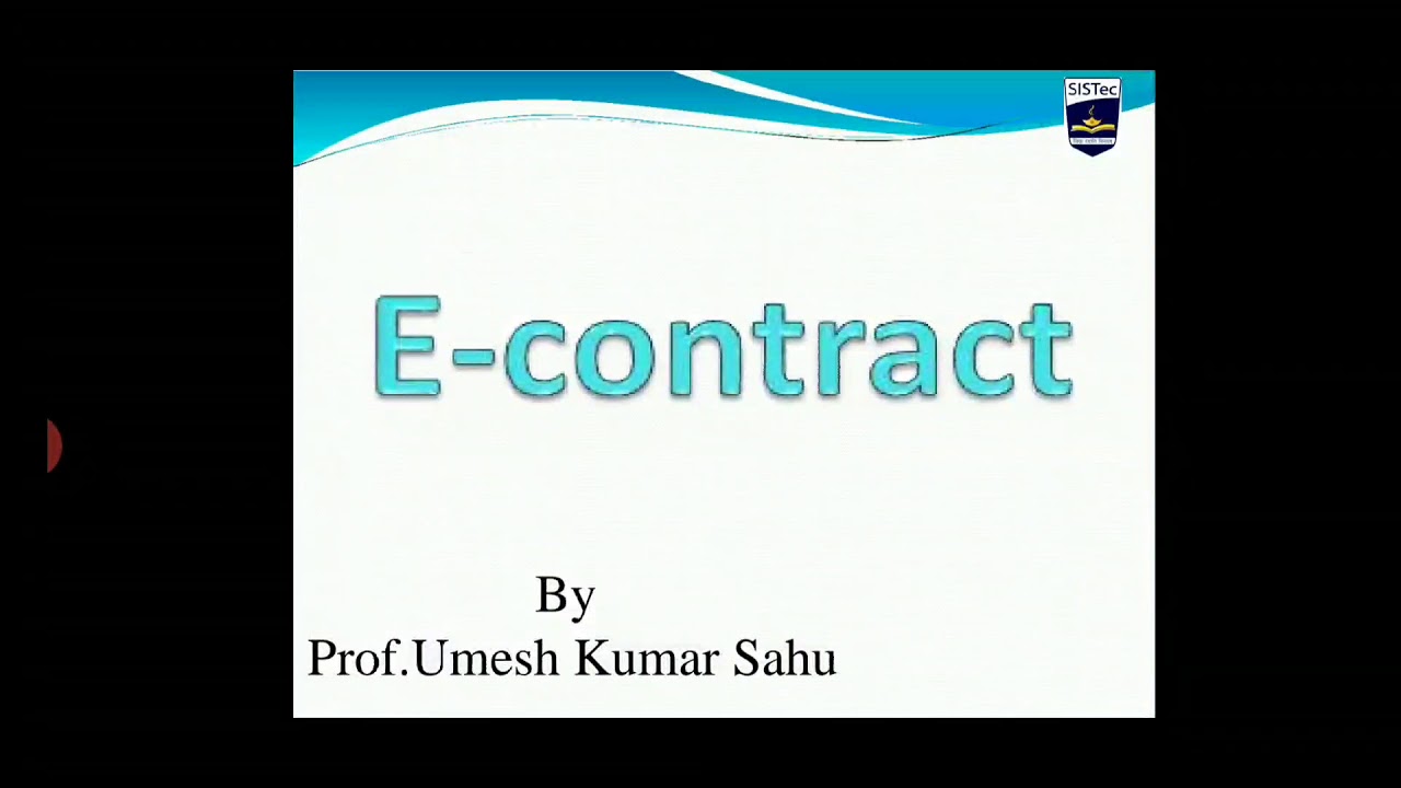 E- Contract and it's process - YouTube