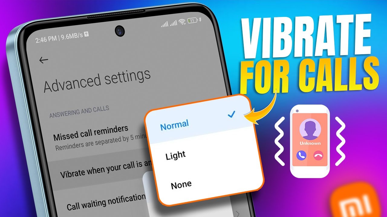 How to Turn On or Off Vibrate for Calls on Xiaomi Android | Manage Call ...
