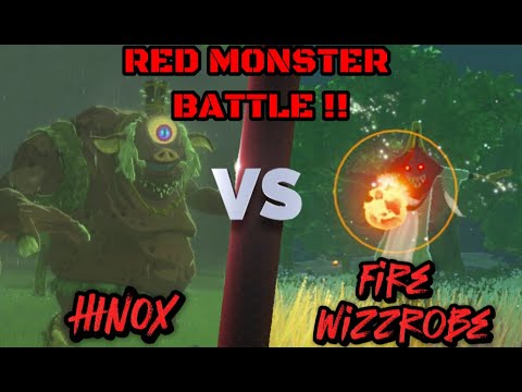HINOX VS FIRE WIZZROBE !! (The Legend of Zelda: Tears of the Kingdom ...