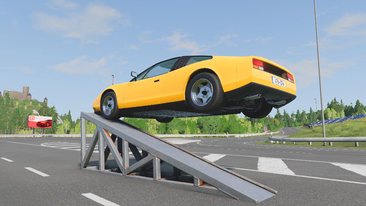 Flip Ramp vs Car vs Wheel ⏩ BeamNG DRIVE | Car BinS - satisfying video ...