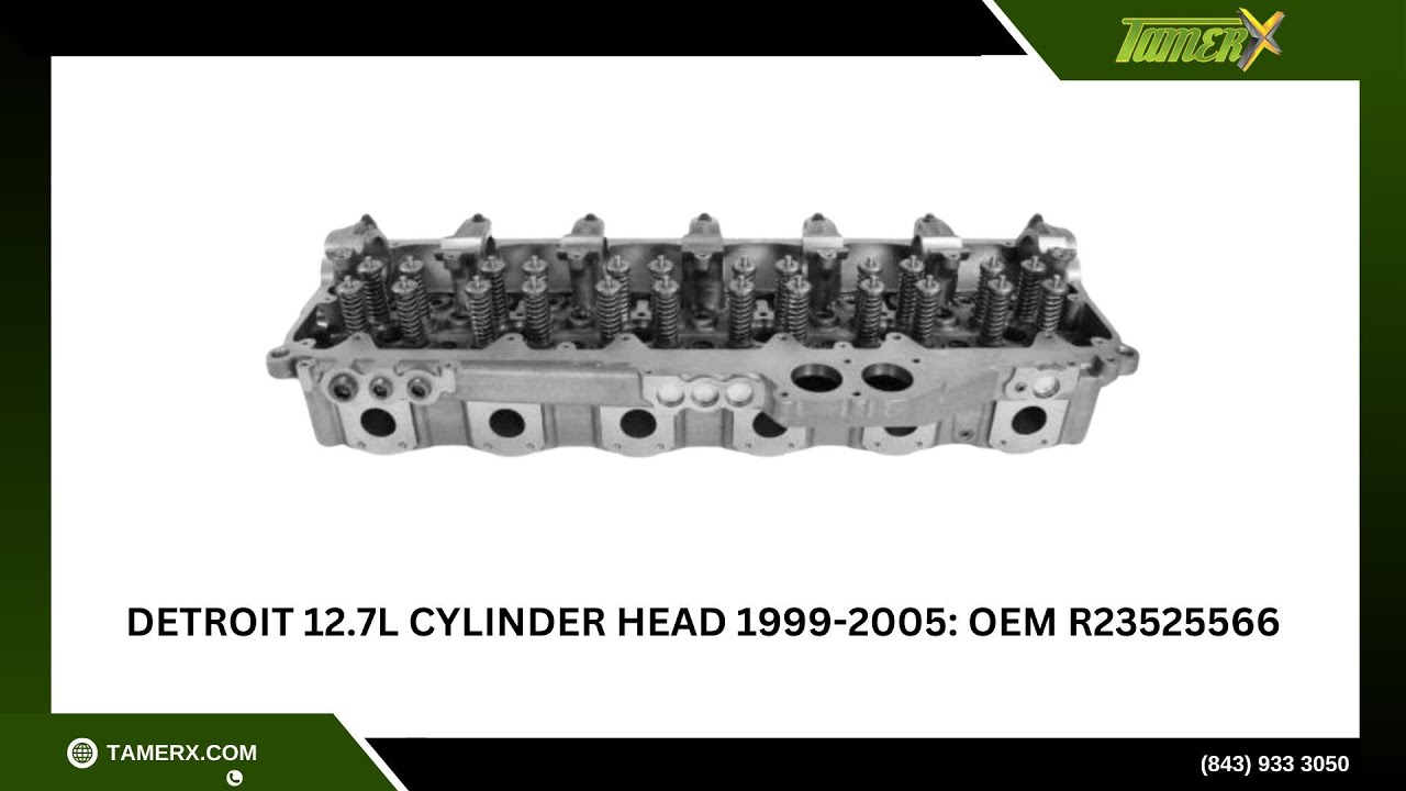 Detroit 12.7L Cylinder Head 1999-2005: OEM R23525566 - YouTube