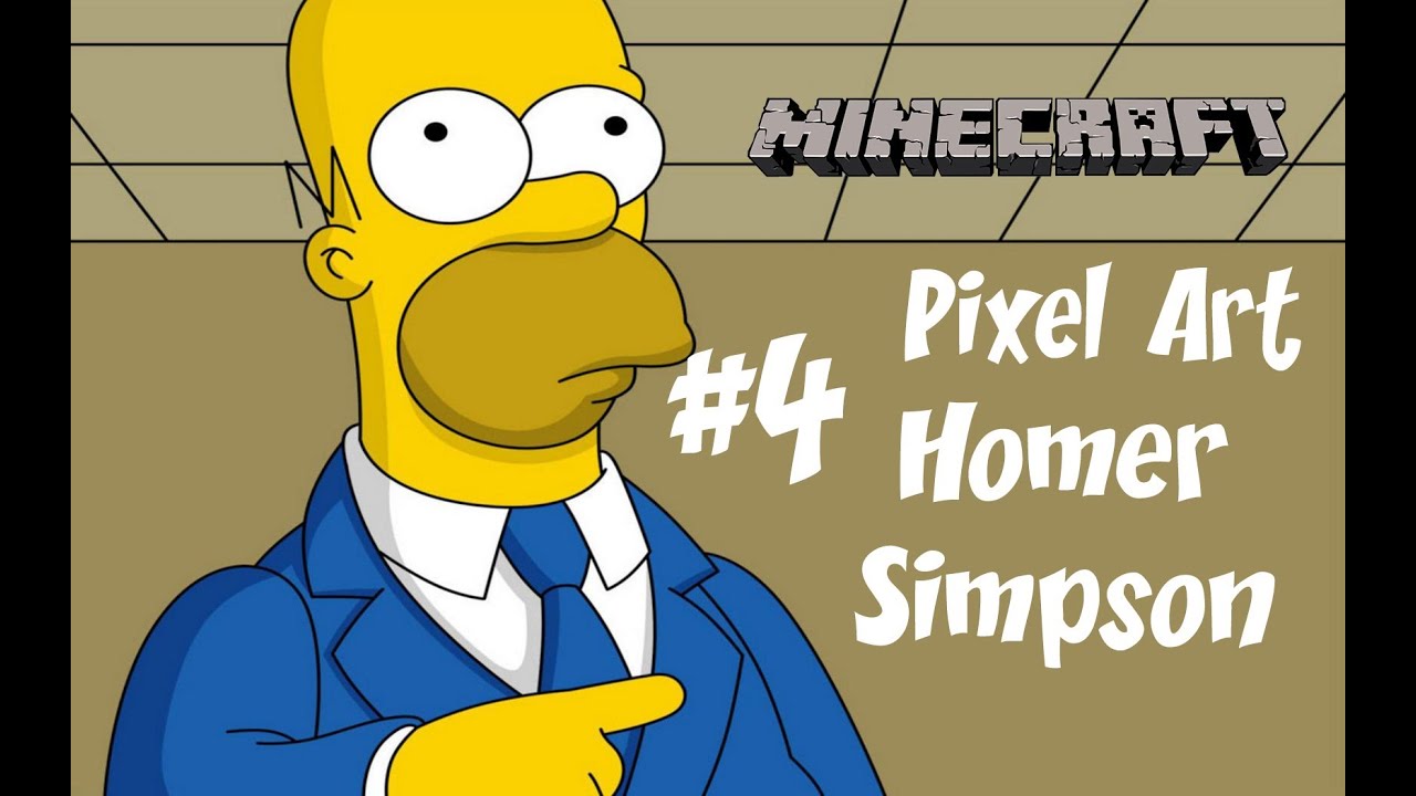 L'angolo di Minecraft: #4 Pixel Art Homer Simpson - YouTube