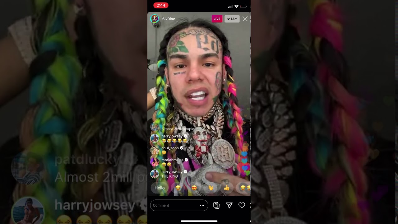 Tekashi 69 first Instagram live since prison release (May 8th 2020 ...