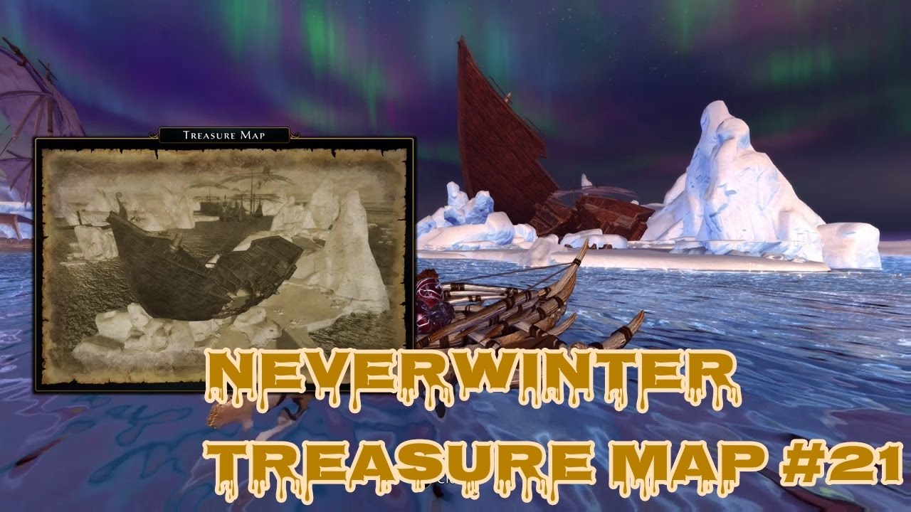 Neverwinter - Treasure Map #21 Location - Sea of Moving Ice - YouTube
