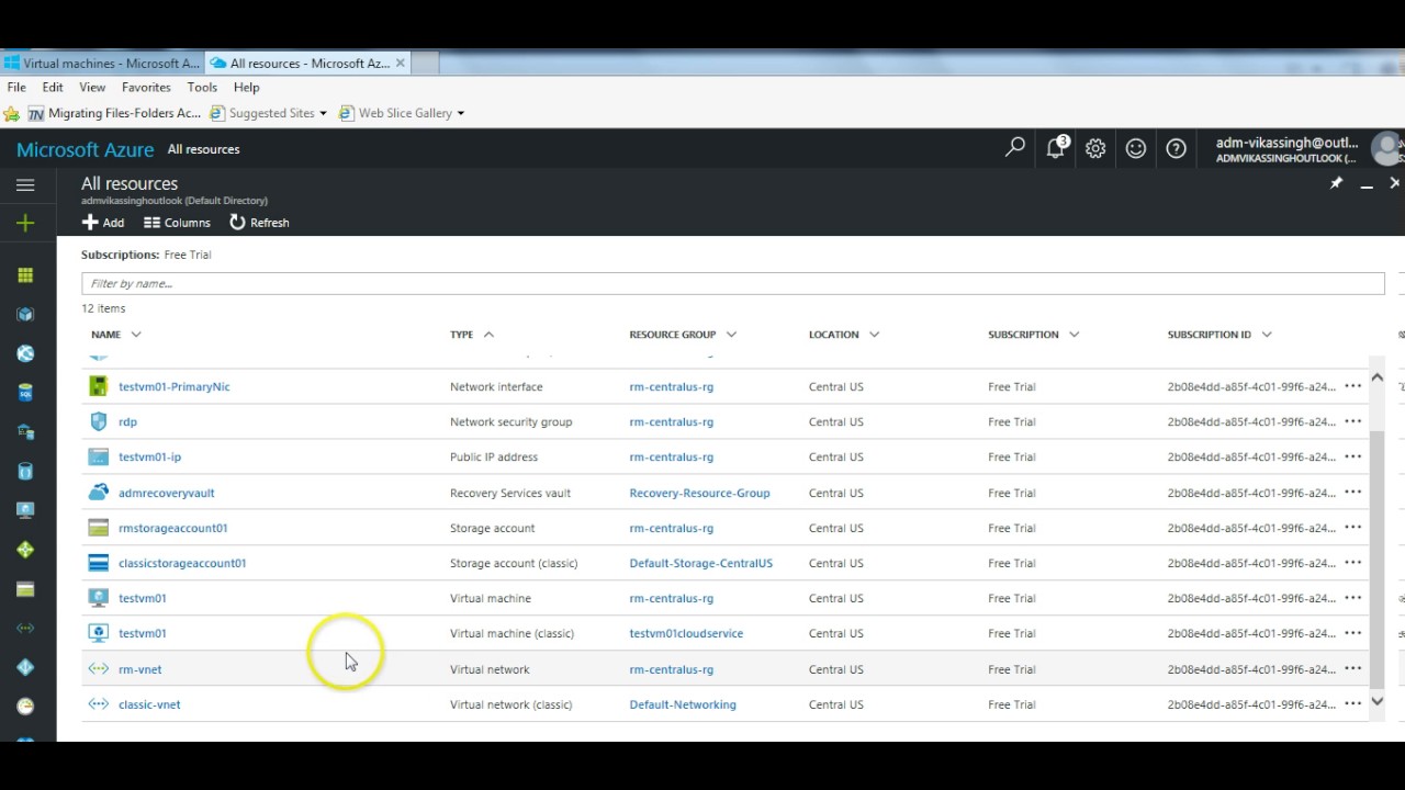 Microsoft Azure : Create a Windows Virtual Machine by using esxiting ...