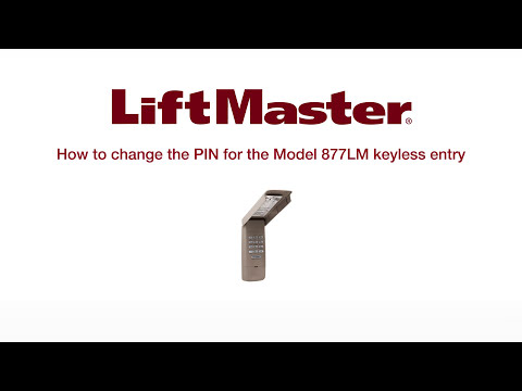 How to Change the PIN for Your LiftMaster Keyless Entry, Model 877LM