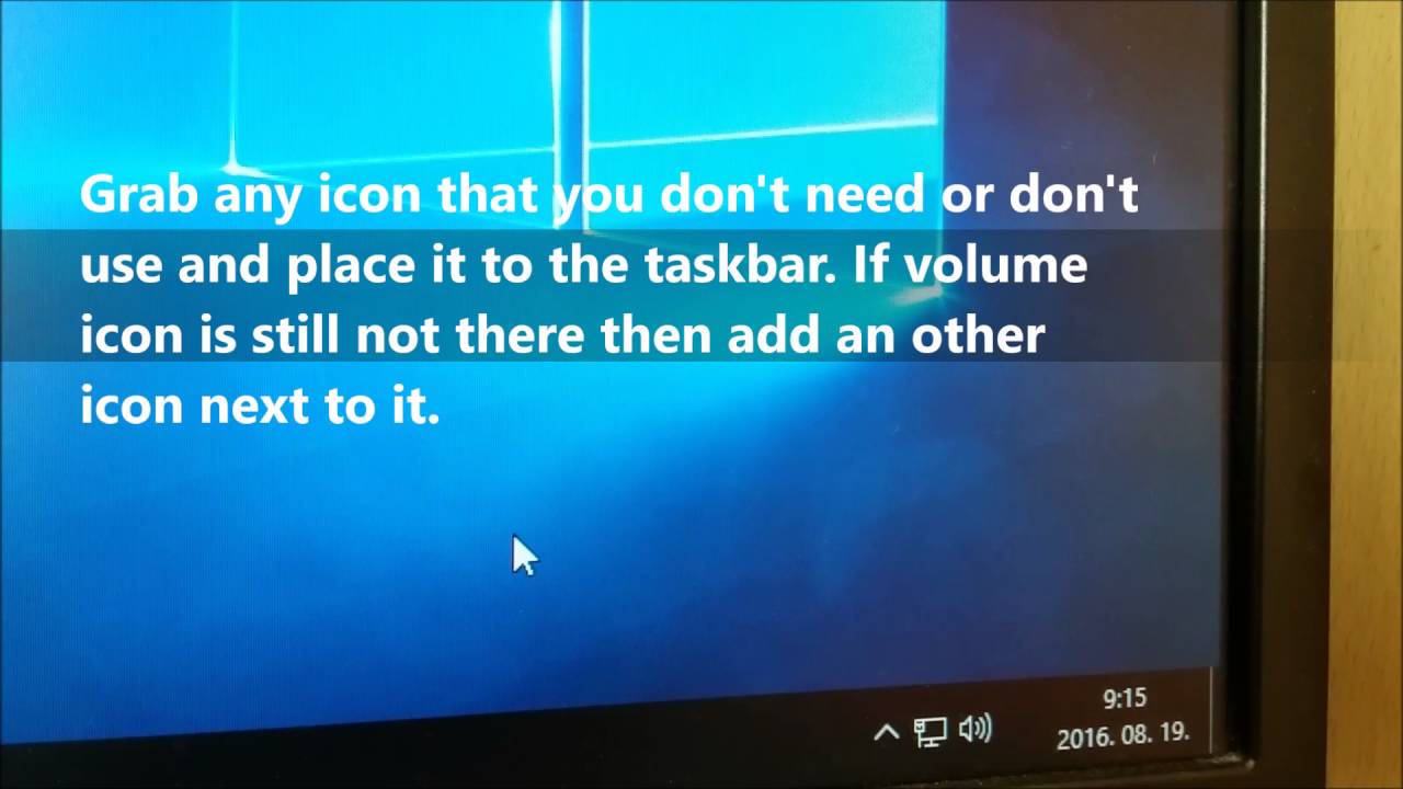 Windows 10 volume icon missing - fix - YouTube