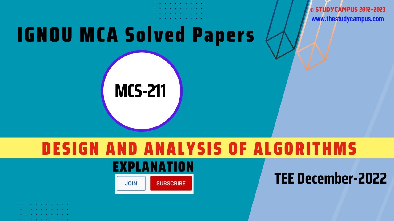 Ignou Mca Mcs 211 Solved Question Paper Q1 Dec 22 Youtube