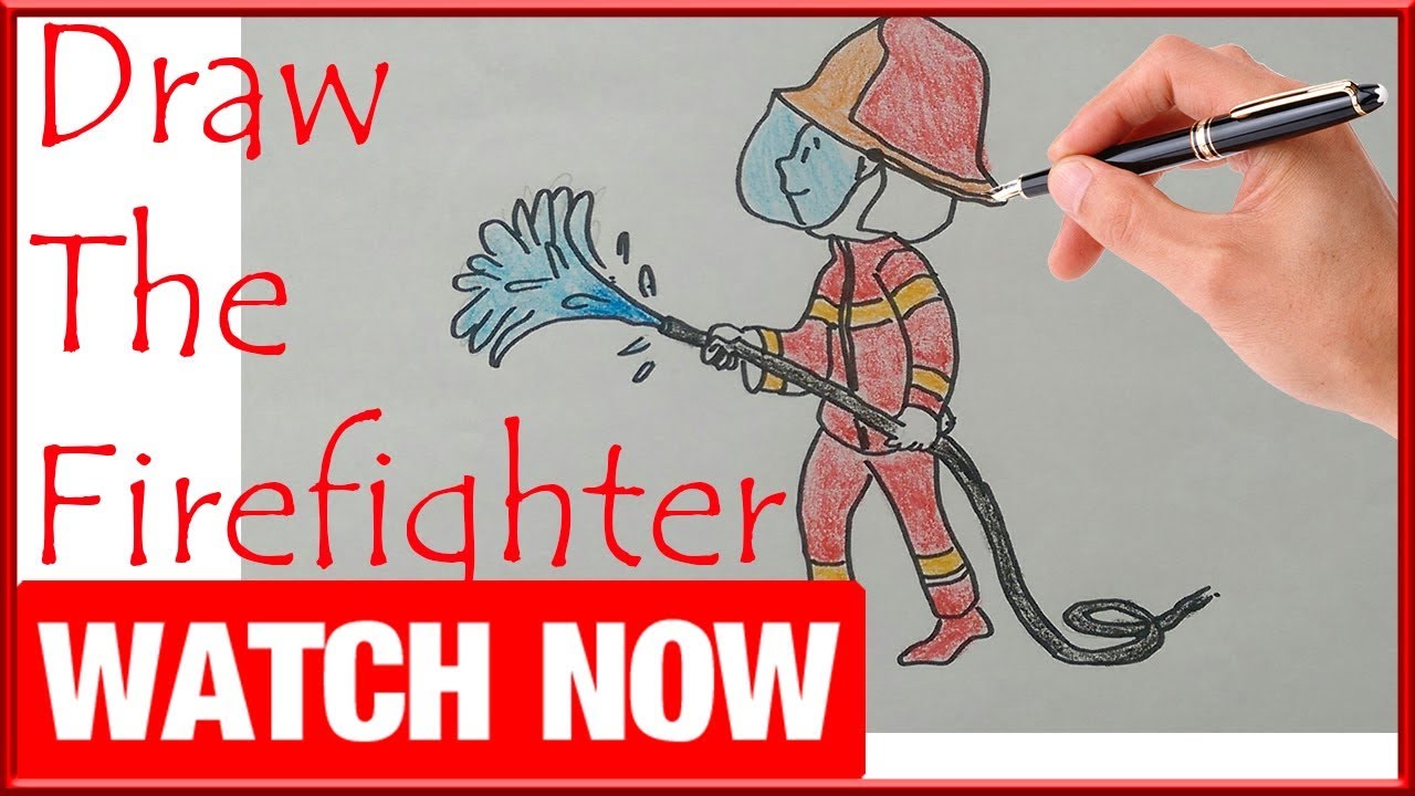 How To Draw The Firefighter - Learn To Draw - Art Space - YouTube