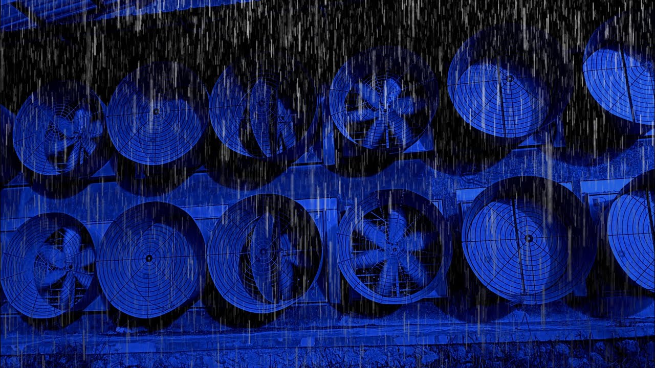 Fan Noise for Sleeping + Rain Sounds Black Screen 🌧️💤 - YouTube