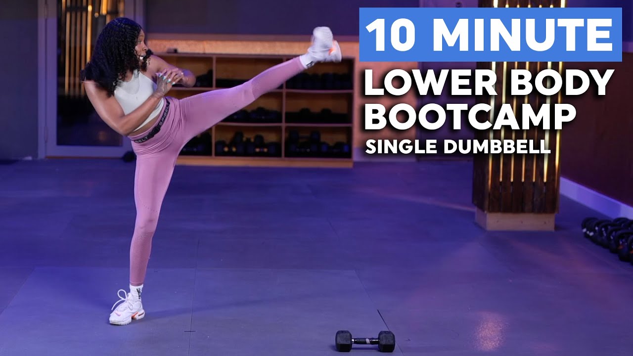 10 Minute Intense Booty Sculpting Bootcamp | Single Dumbbell Only - YouTube