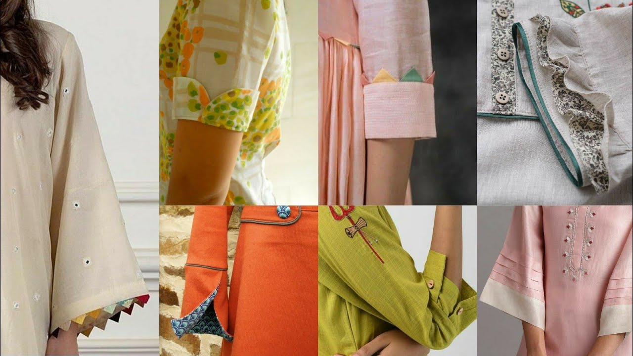 Useful and stylish cuff designs \ Sleeves & cuff designing - YouTube