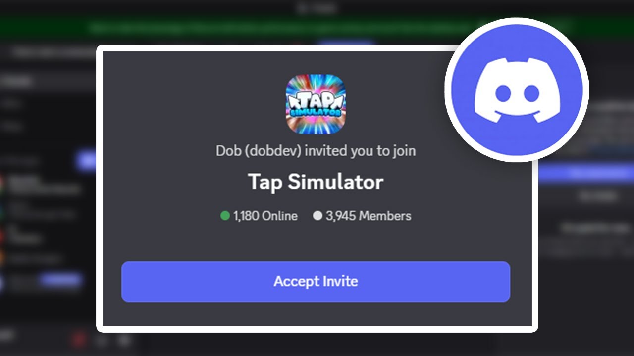 How to Join Tap Simulator Discord Server - YouTube