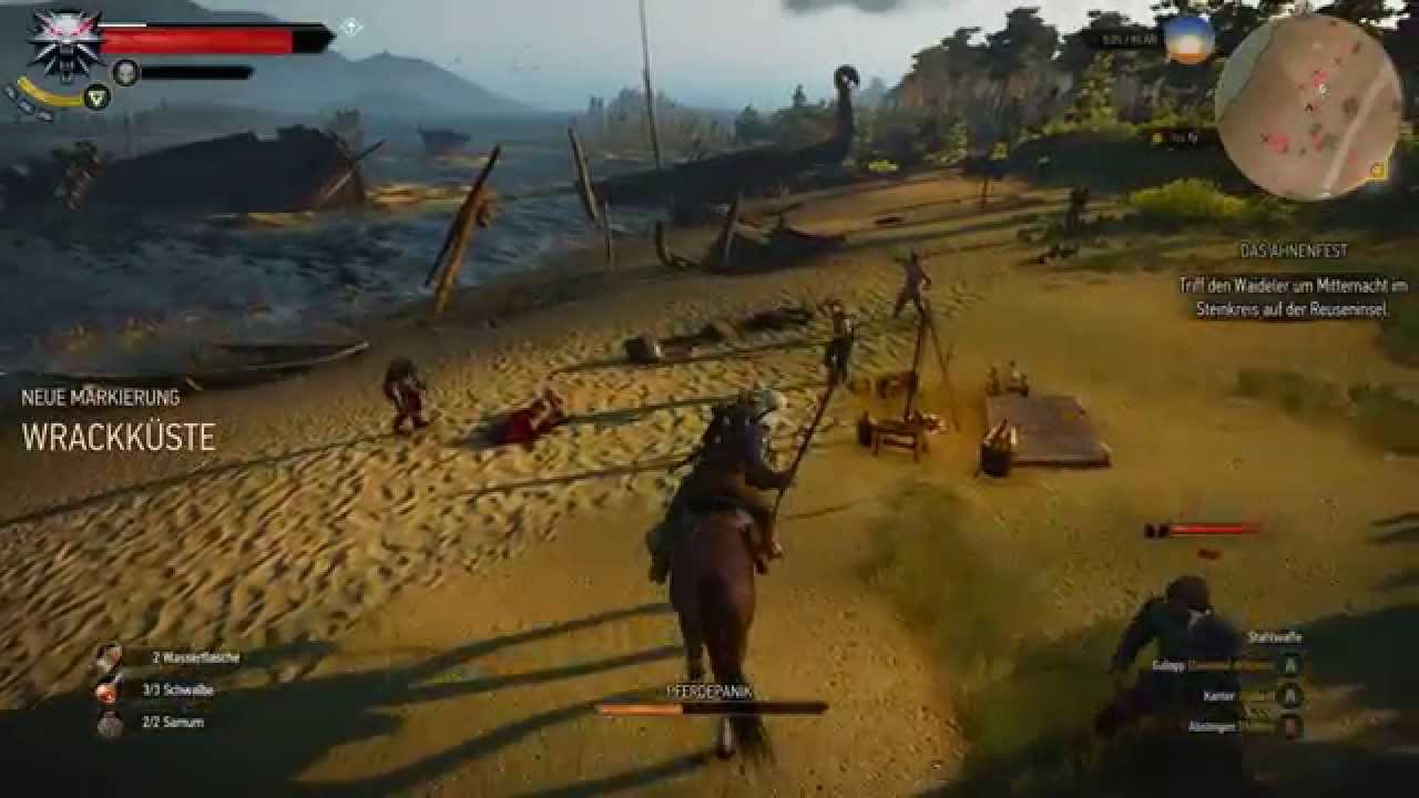The Witcher 3 - Killing some Pirates - YouTube