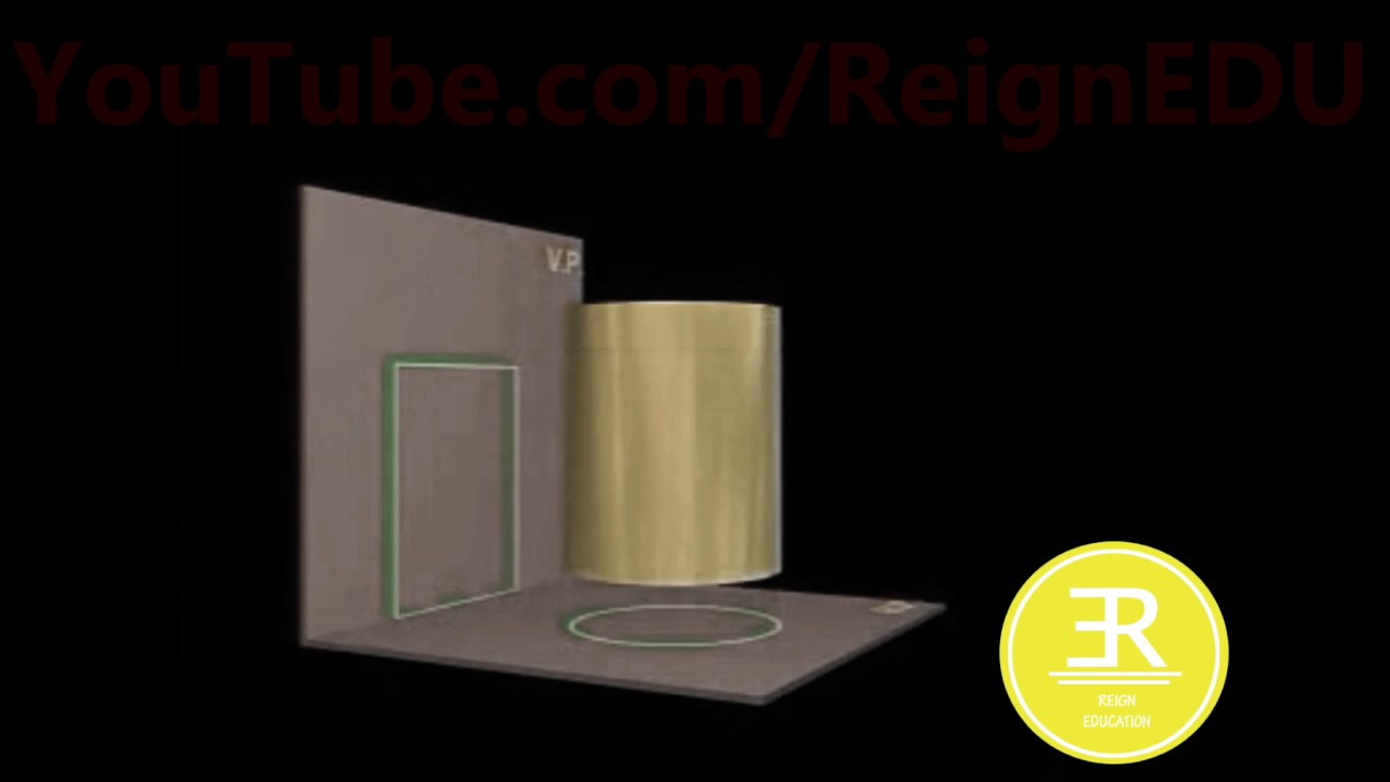 Front View and Top View of Circular Prism (Cylinder) - #ReignEdu ...