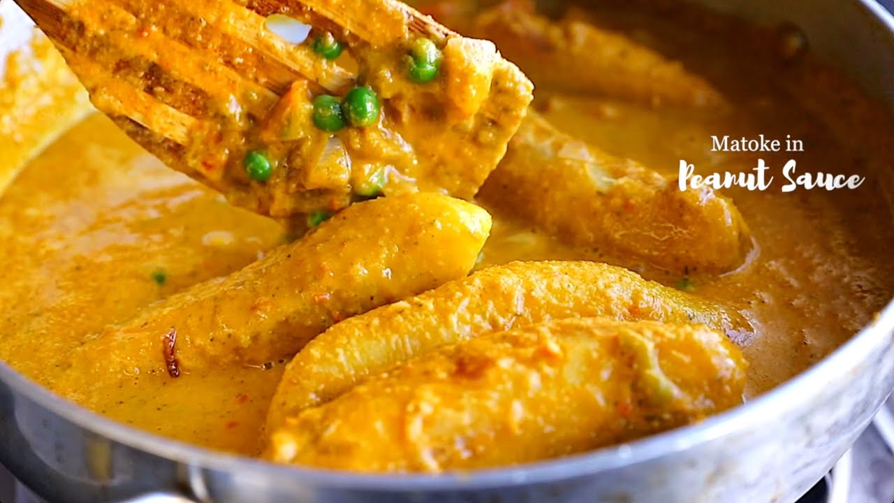 MATOKE IN PEANUT SAUCE| BLUEBAND| CREAMY| YUMMYYY| GREEN BANANAS - YouTube